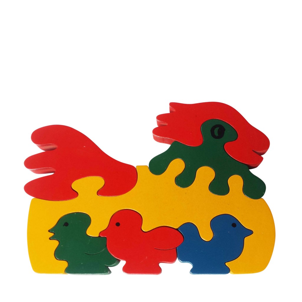Chicken wooden animal puzzle - Jigzoos Australia | JIGZOOS