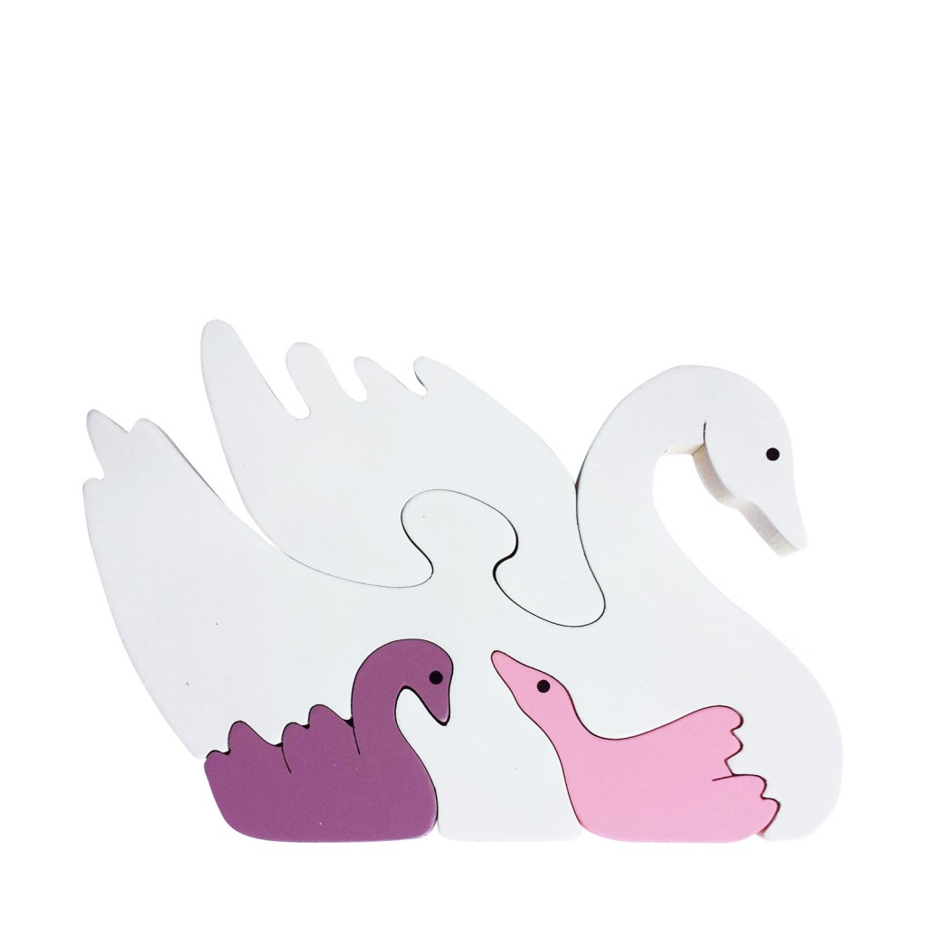 Swan wooden animal puzzle - Jigzoos Australia | JIGZOOS